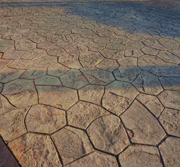 Pattern Imprinted Concrete Patio Installation Hemsworth